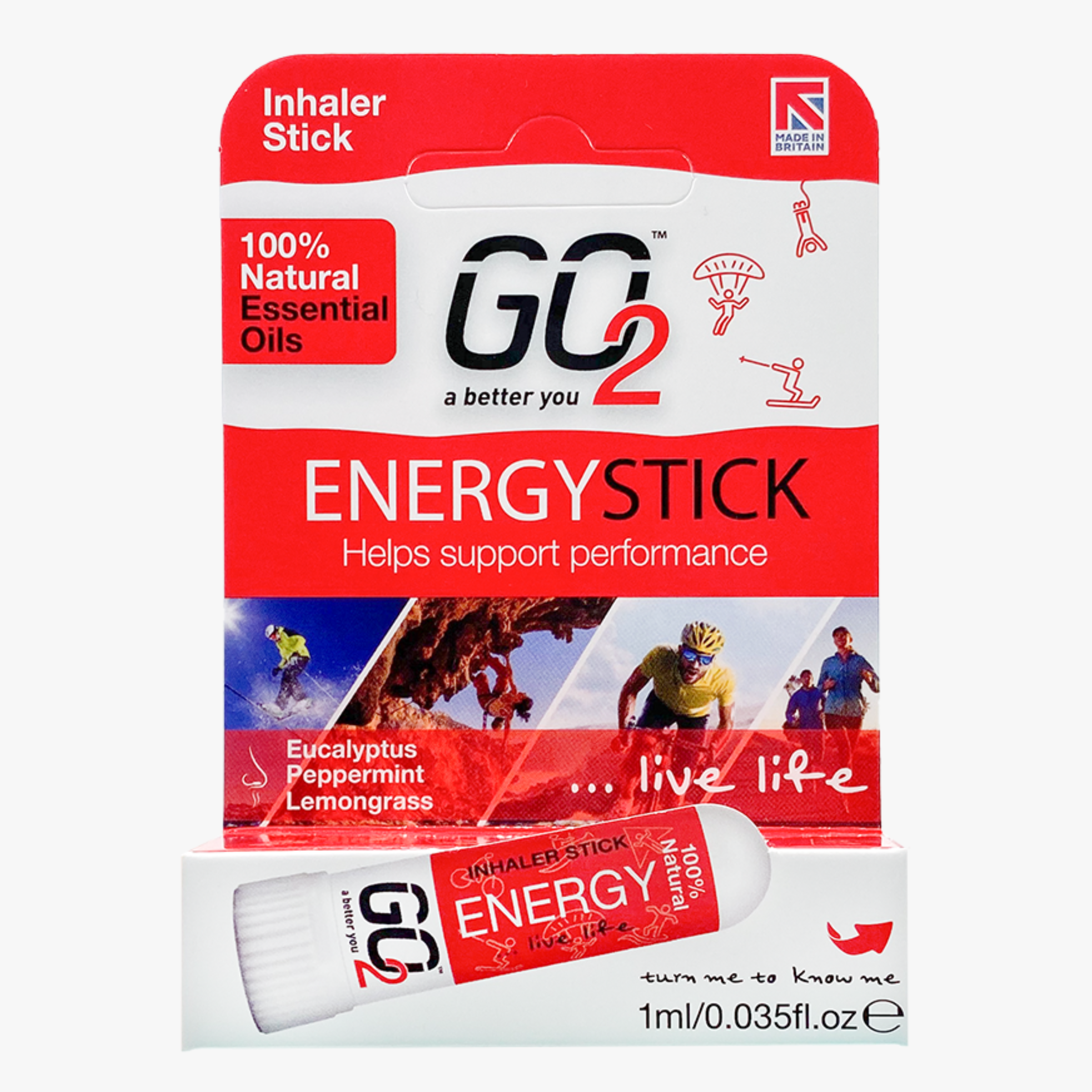 GO2 Essential Oil Energy Inhaler Stick 1ml – Beauty Garage NZ